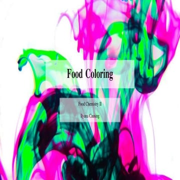 Food Coloring | PPTX