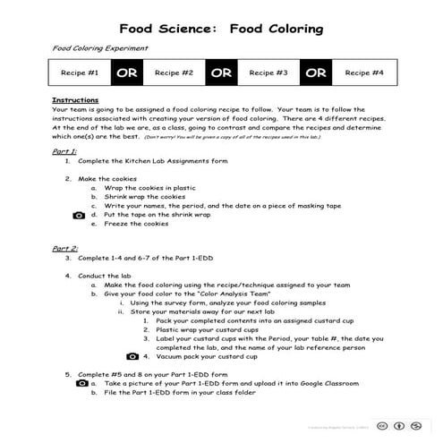 Food coloring edd | PDF