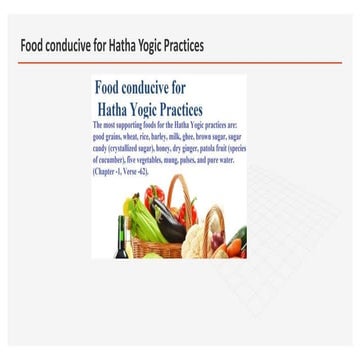 Food conducive for Hatha Yogic Practices | PPTX