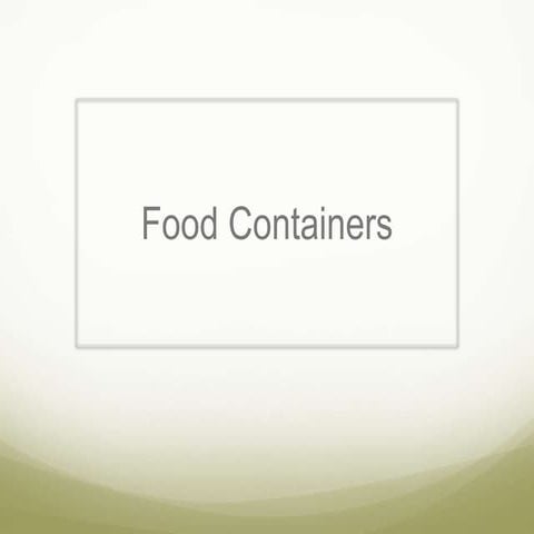 ESL: Food Containers | PPTX
