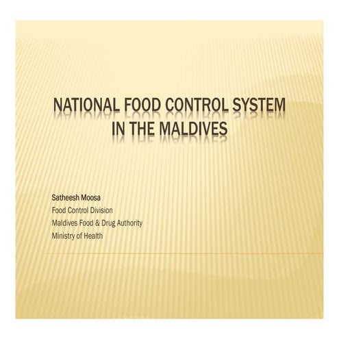 Food Control System Maldives | PDF
