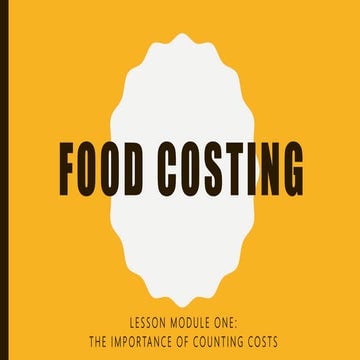 Food costing | PPTX