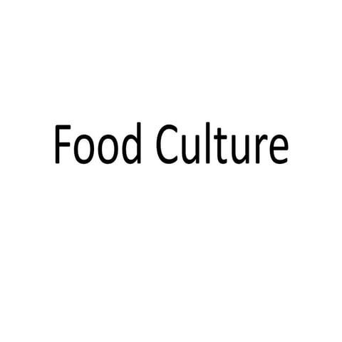 Food culture | PPT