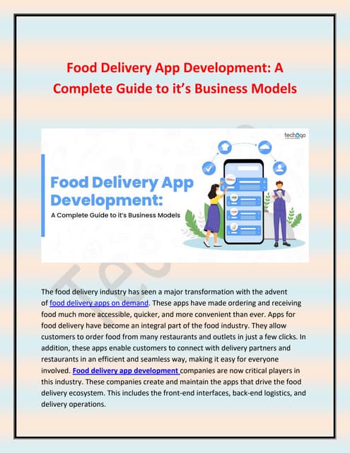 Serving Convenience - Food Delivery App Development Company | PDF | Computer Software and ...