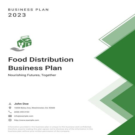 food distribution business plan example | PDF