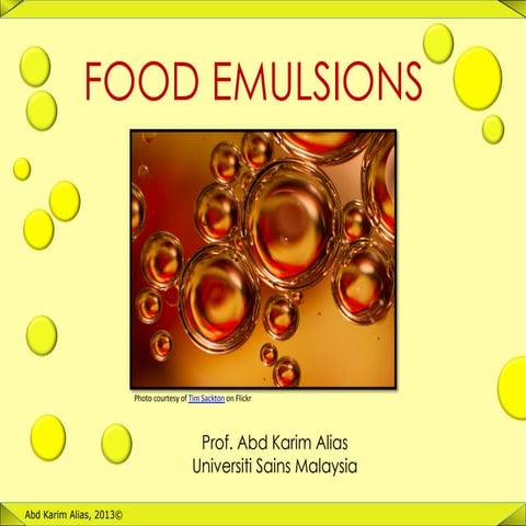 Food emulsion | PDF