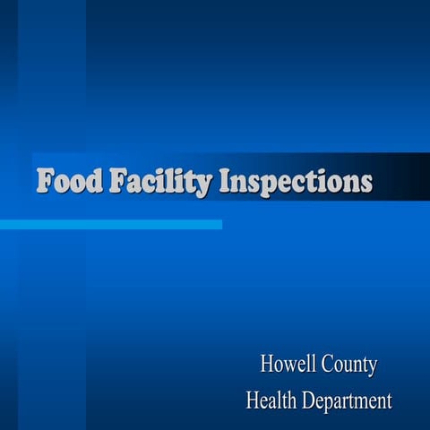 Food facility inspections presentation | PDF
