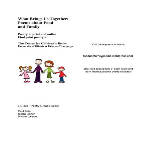 Food&family poetry brochure | PDF