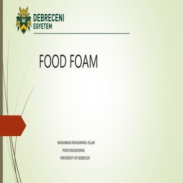 Food foam | PPTX