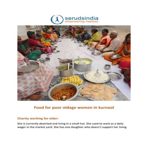 Food for poor oldage women in kurnool | PDF