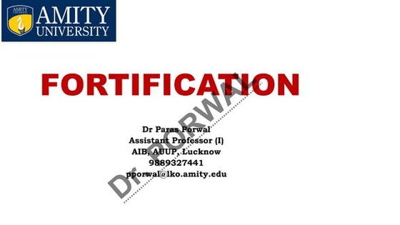 Food fortification and enrichment | PPT