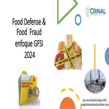 Food Fraud y Food defense (food defense plan builder) | PPTX