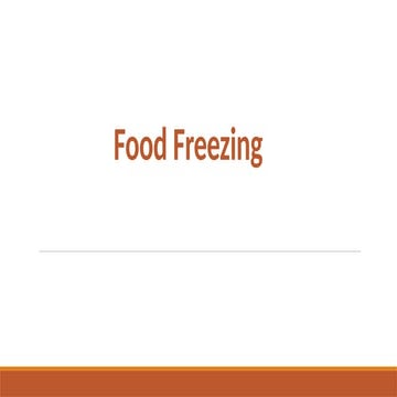 Freezing curve, freezing system & freezing time | PPTX