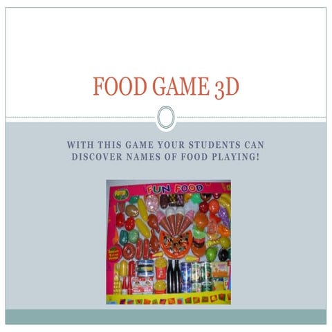 Food game 3 d | PPT