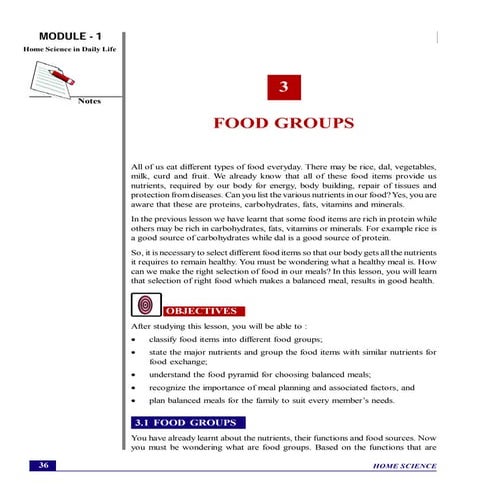 The six food groups | PPTX