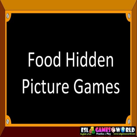 Food Hidden Picture Games | PPT