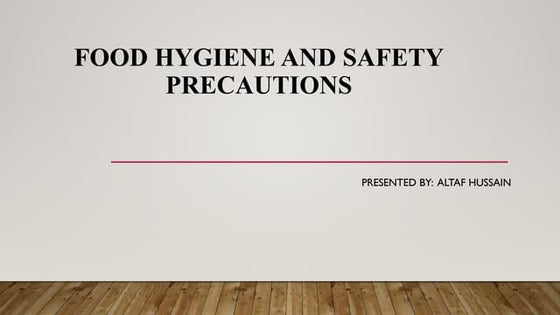 proper food handling, food safety, and sanitation practices | PPT
