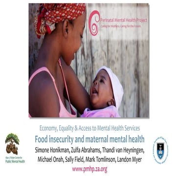 Food insecurity and maternal mental health | PPTX