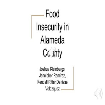 Food insecurity sw114 slideshow | PPTX