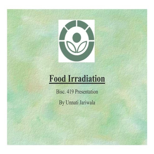 Food Irradiation Logo Policy And Legal Advice Centre (PLAC III)