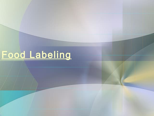 codex standard for nutrition and labelling | PDF