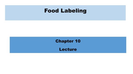 Philippines Nutrition and Labelling Claims 2015 | PPT
