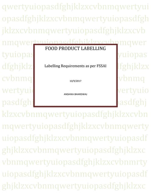 Food labelling and advertising regulations sri lanka | PDF
