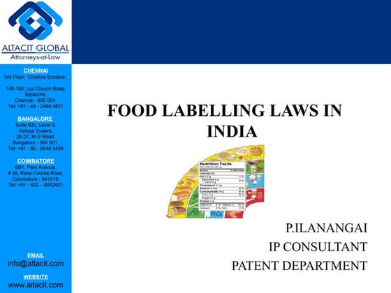 Fssai packaging & labeling | PPTX | Chemistry | Science