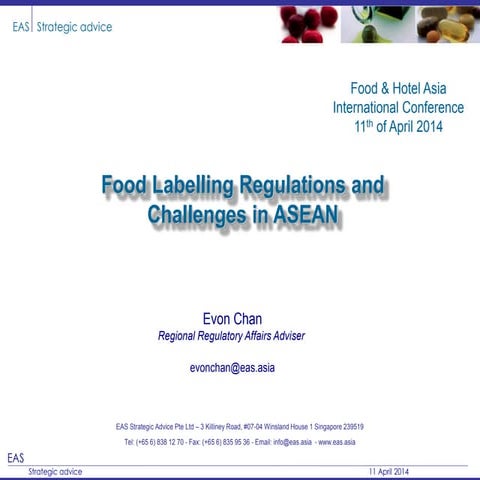 Food Labelling Regulations and Challenges in ASEAN | PDF