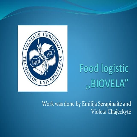 Food logistic | PPTX