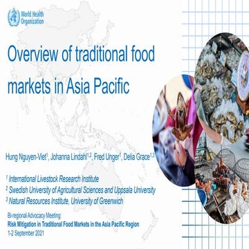 Overview of traditional food markets in Asia Pacific | PPTX