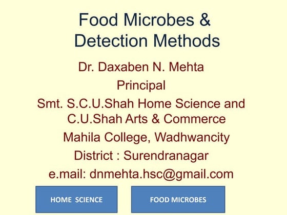 Microbiological examination of food | PPT