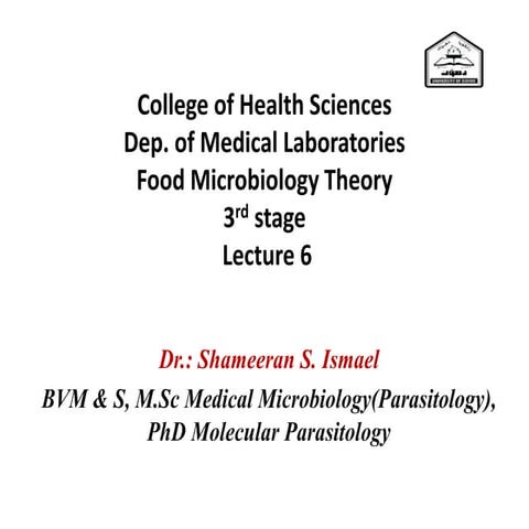 Microbiology of meat | PPTX
