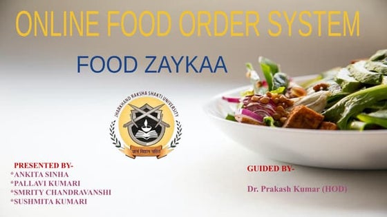Online Food Ordering System Project Report Pdf