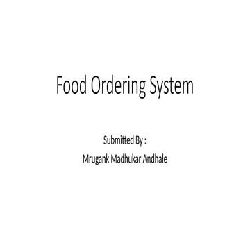 Food Ordering System project report.pptx