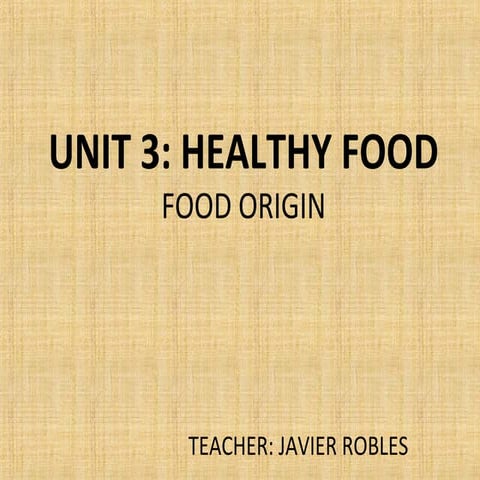 Food origin | PPT