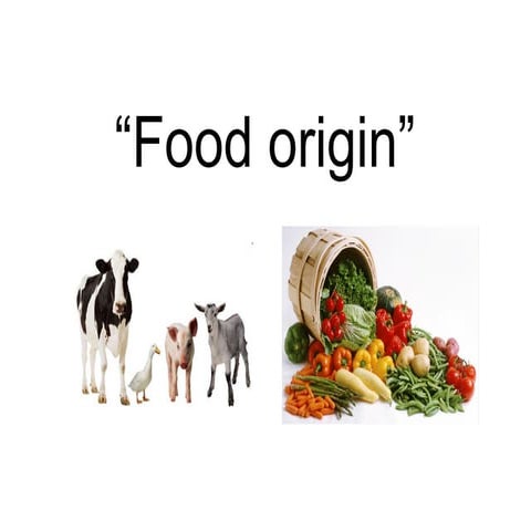 Food origin | PPT