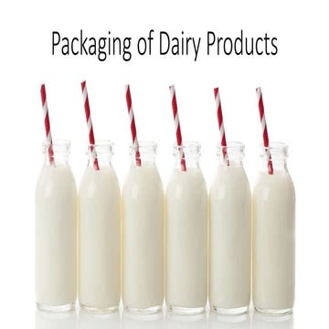 Food Packaging of Dairy Products | PPTX