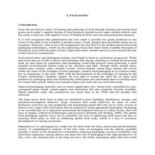 Food packaging and labelling | DOC