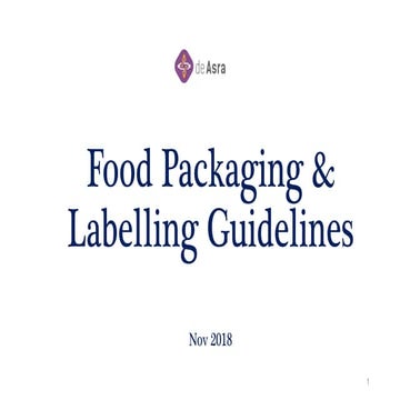 Food Labeling Requirements | Food Packaging Guidelines | PPTX
