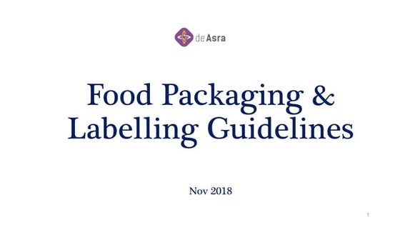 Fssai packaging & labeling | PPT