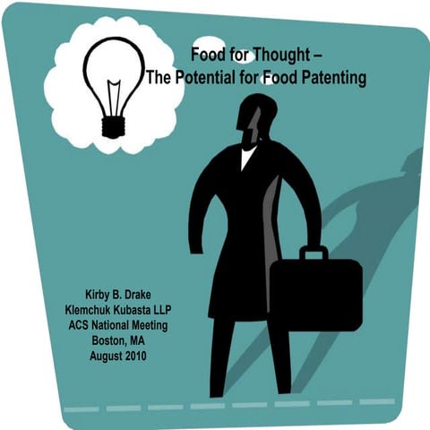 Food for Thought – The Potential for Food Patenting | PPT