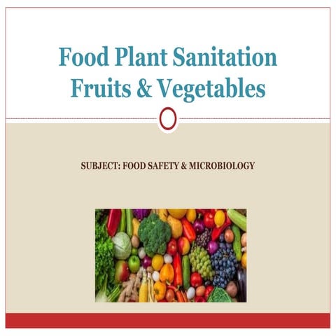 Food Safety Practices - Cleaning & sanitization fruits, vegetables ...