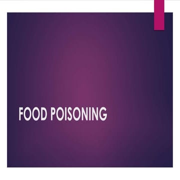 Food poisoning | PPTX