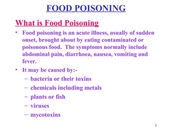 Food poisoning | PPTX