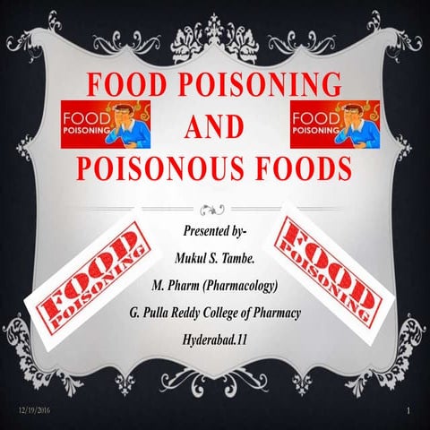 Food poisoning and poisonous foods | PPT