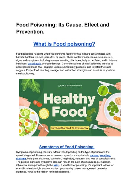 Food borne diseases | PPT