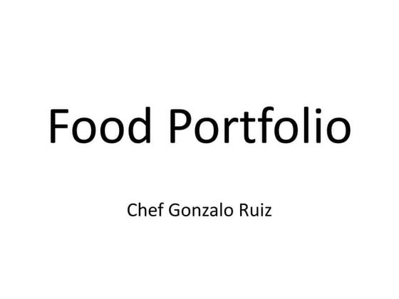 Culinary Portfolio | PPTX | Cooking | Food & Drink