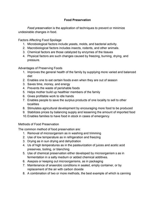 Methods of food preservation | PPT