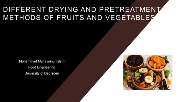 Preservation by drying | PPTX